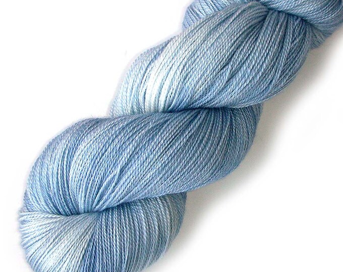 Lace Yarn Merino and Silk - Ice Blue, 870 Yards - Etsy