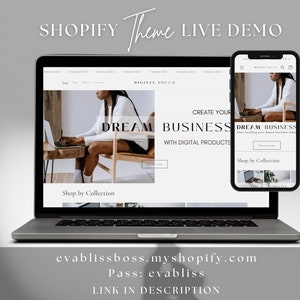 Shopify Theme for Digital Products, Modern and Minimal Shopify Website ...