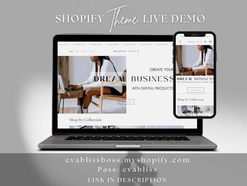 Shopify Theme for Digital Products, Modern and Minimal Shopify Website ...