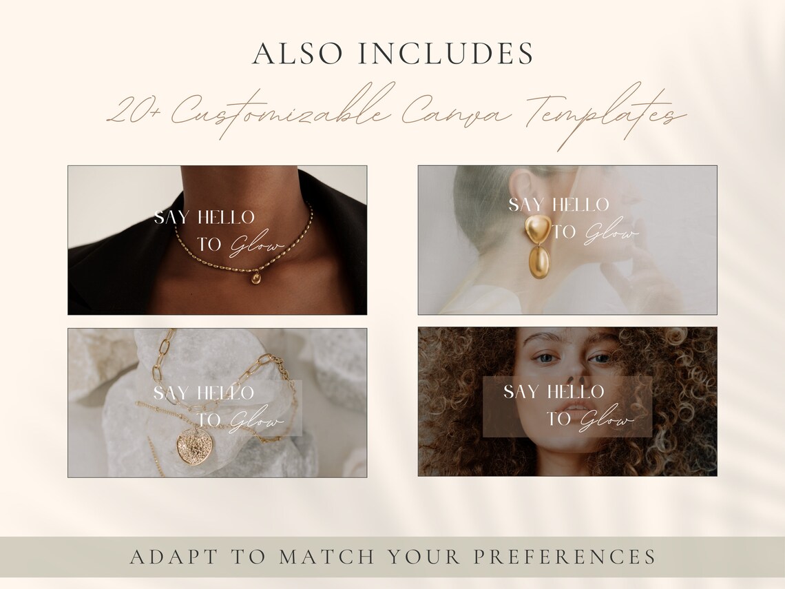 Shopify Website Template in Beige, Shopify Theme Design for Jewelry and ...