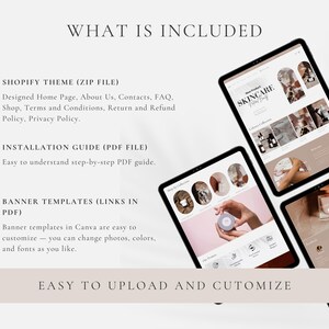 Shopify Website Template in Beige, Shopify Theme Design for Clothing ...