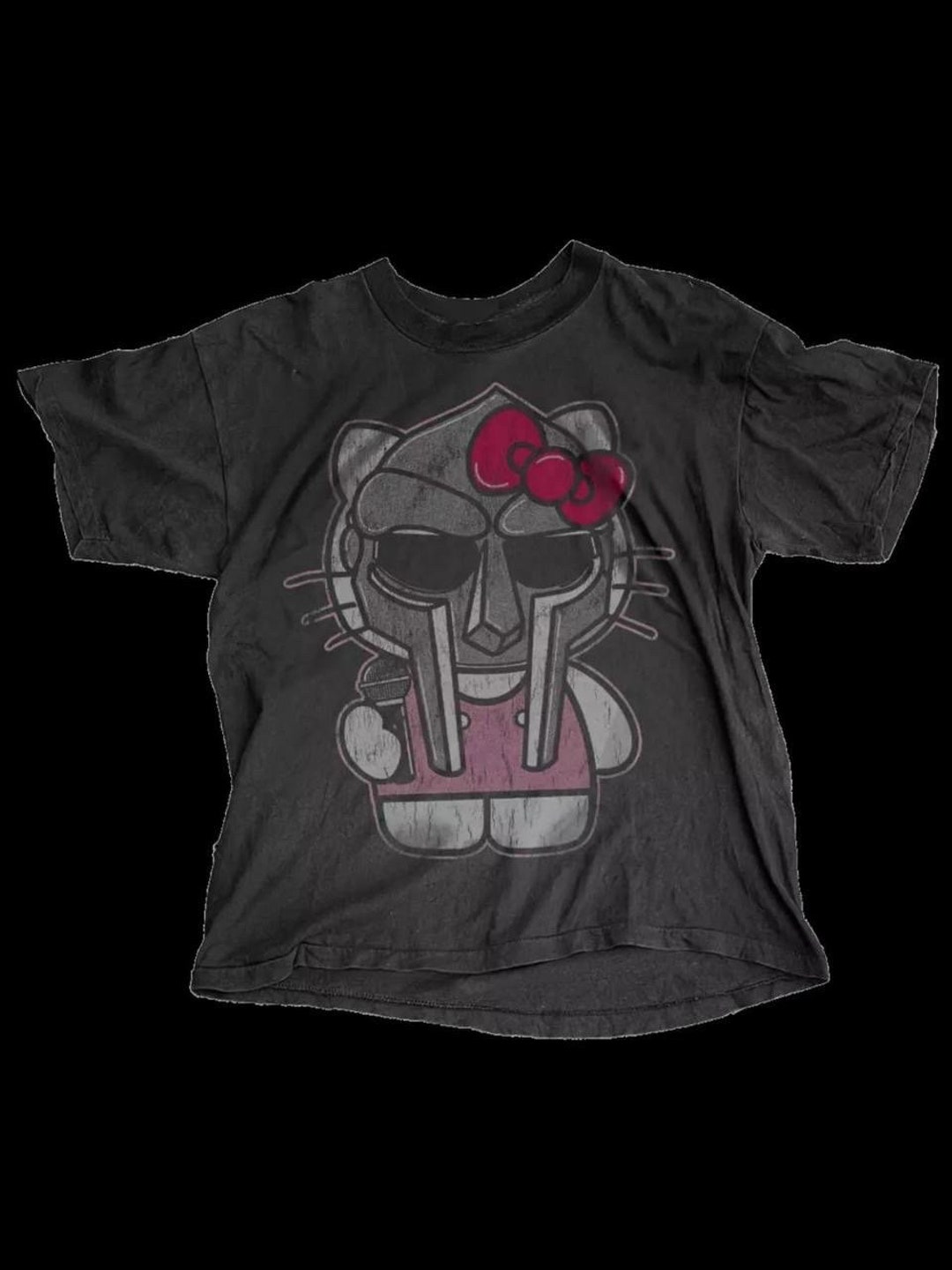 Hello Kitty MF Doom T Shirt Grunge Y2K Goth Emo Scene Tapout Affliction ...