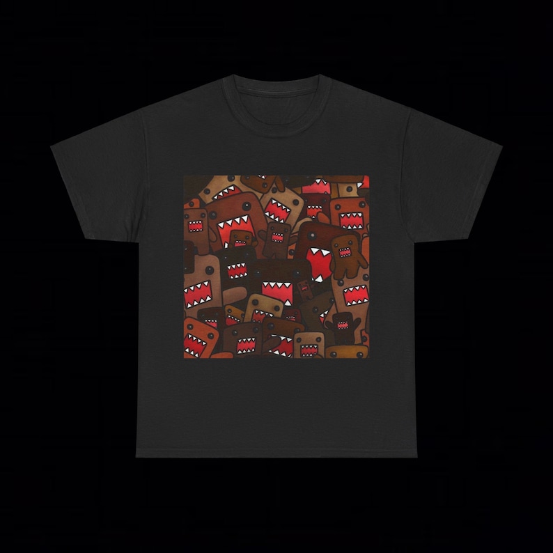 Domo Kun Grunge Y2K Style T Shirt Scene Emo Tapout Goth Affliction Hello Kitty Southpole True ...