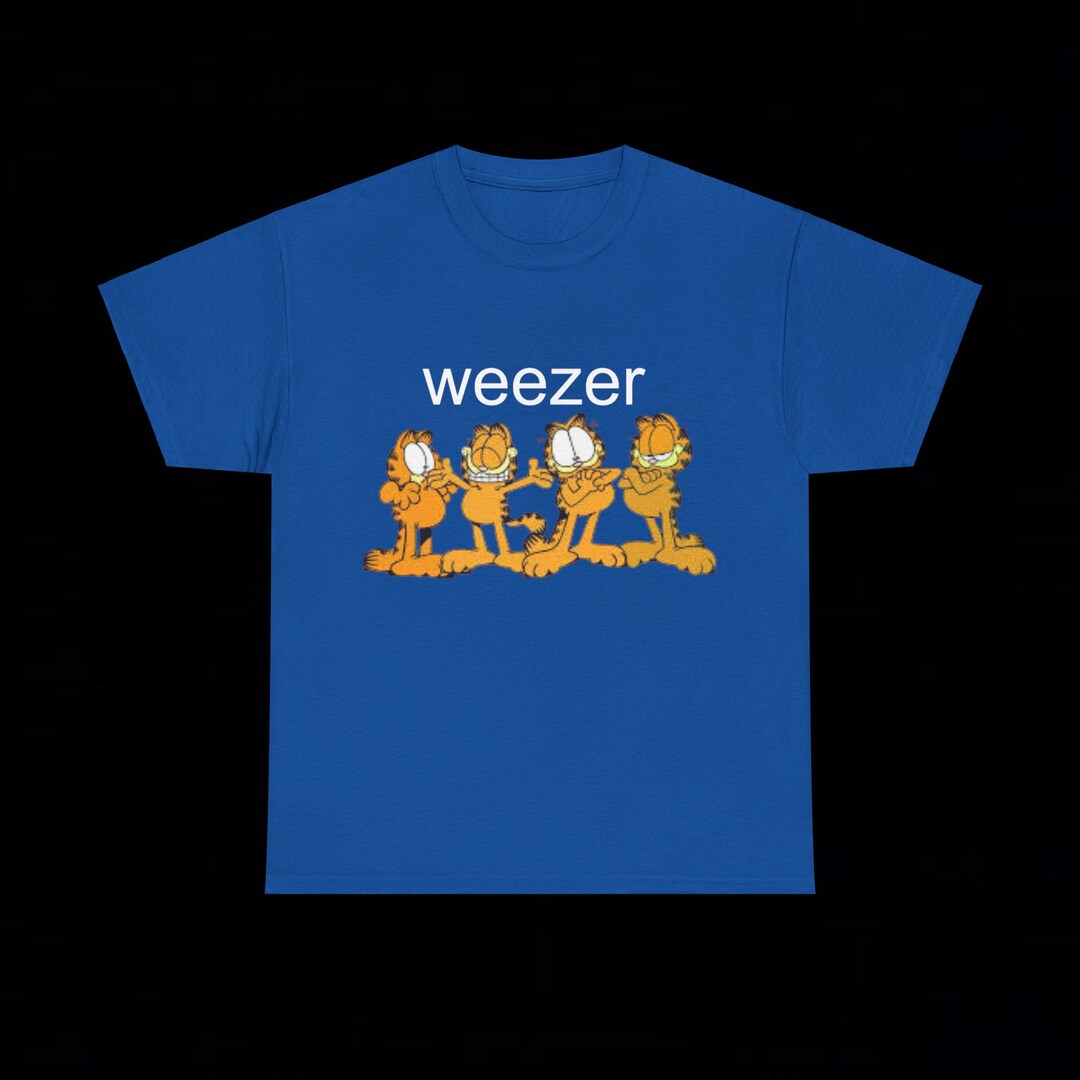 Weezer Garfield Band T Shirt Grunge Y2K Emo Goth Rock Tapout Affliction ...