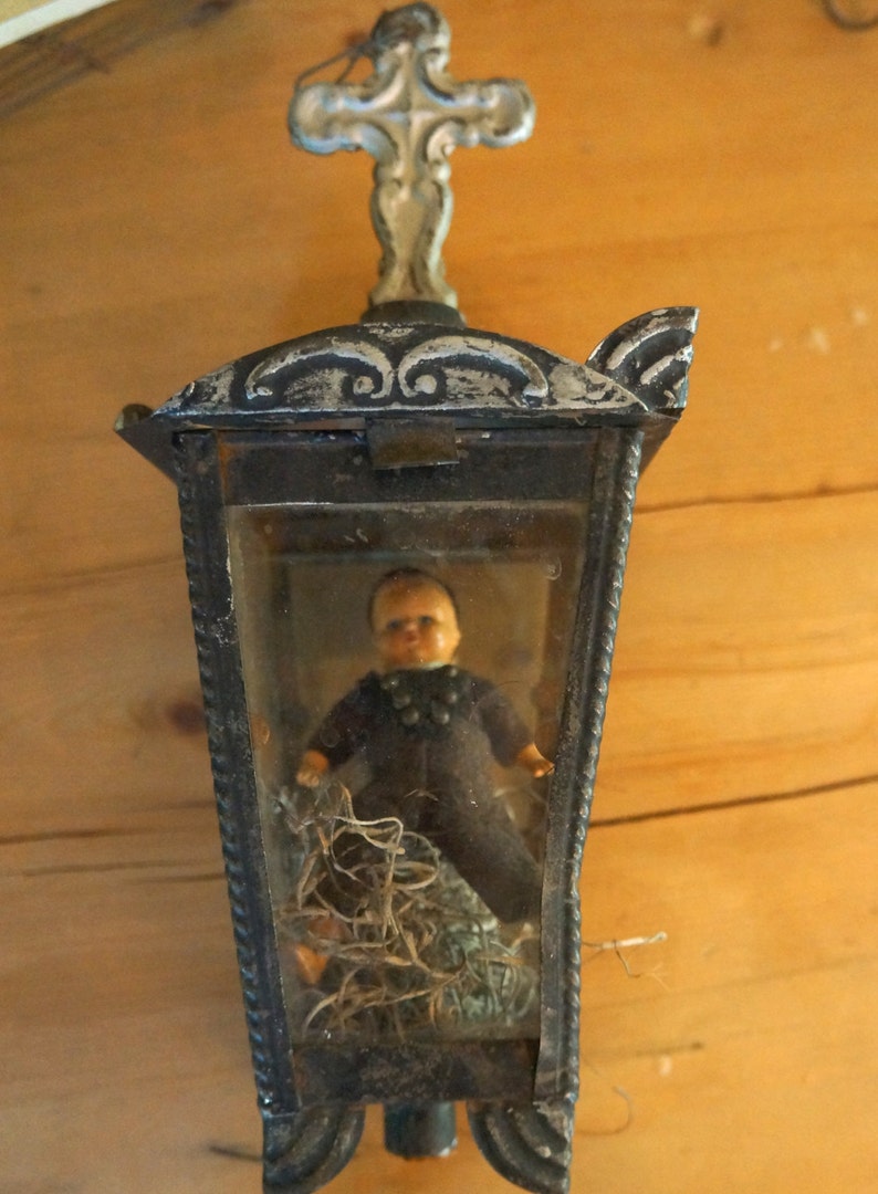 Charming Monk in Partial Vintage Light Fixture - Etsy