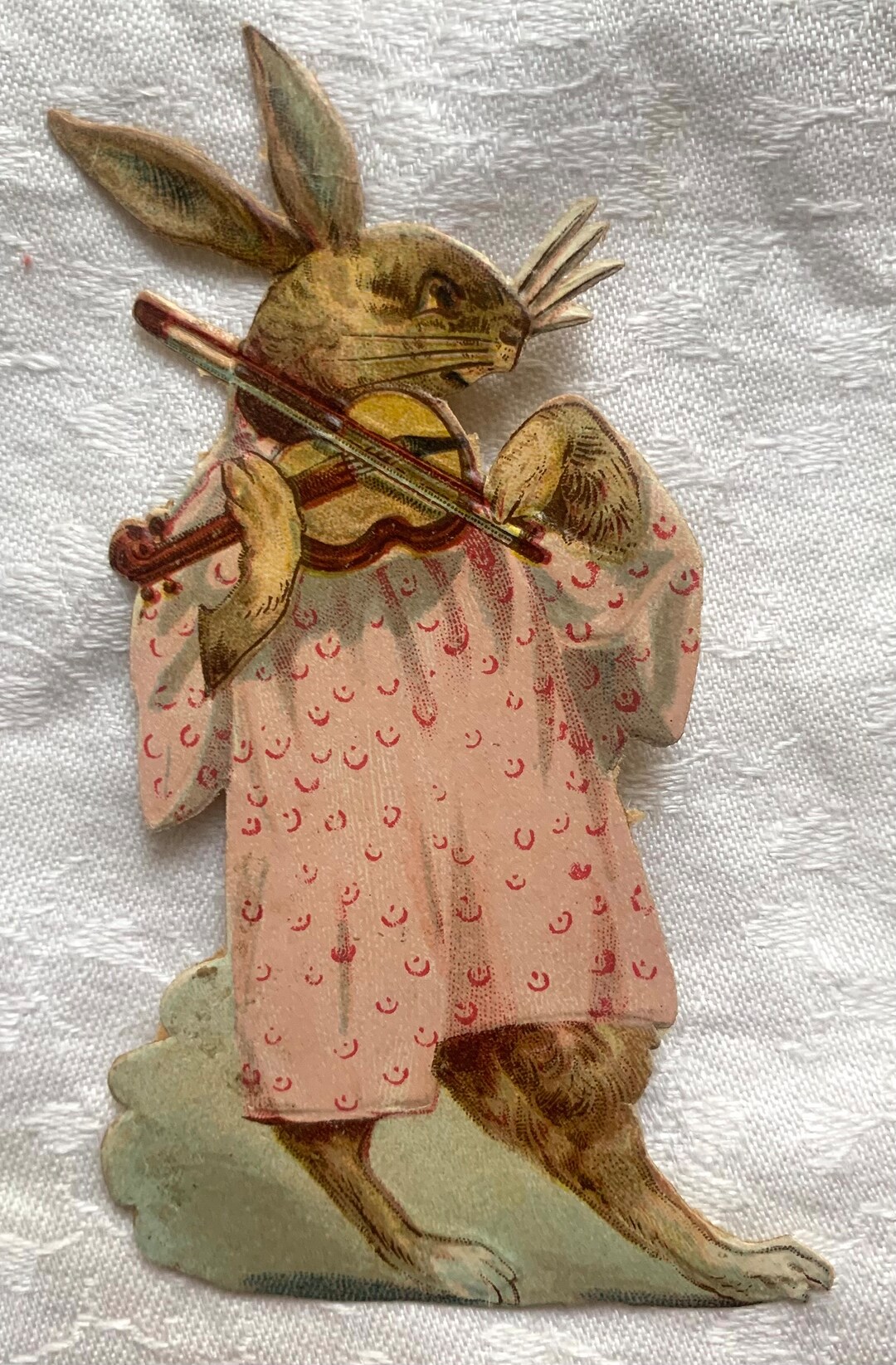 Antique Photo Album Cut Out of Sweet Rabbit Playing Violin - Etsy