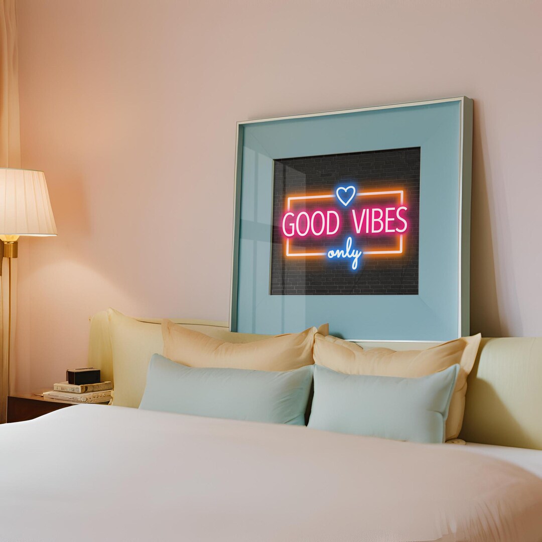 Good Vibes Neon Sign - Digital Print - Etsy