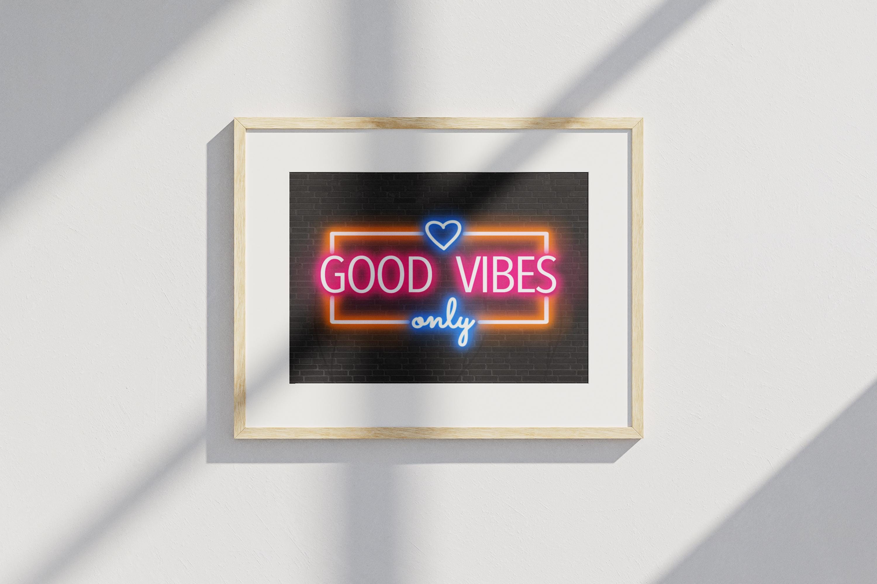Good Vibes Neon Sign - Digital Print - Etsy