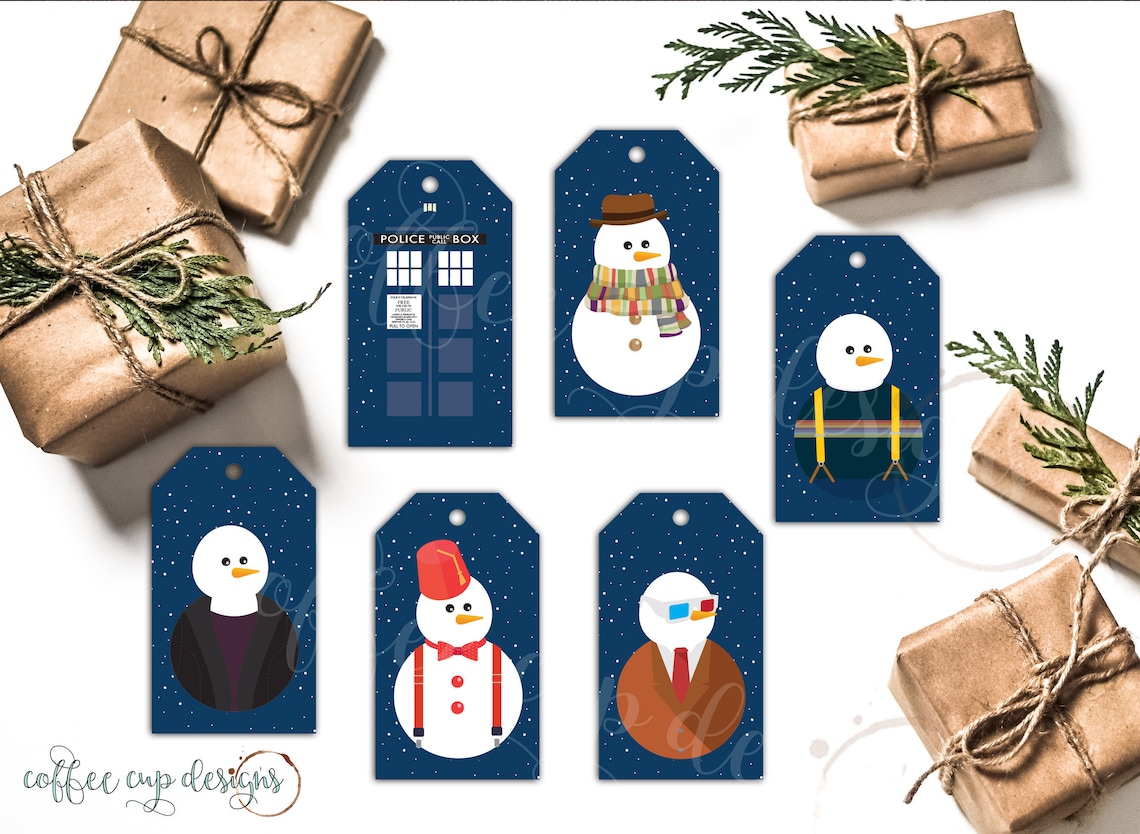 Doctor Who Gift Tags - Set of 6 - Instant Download - Etsy