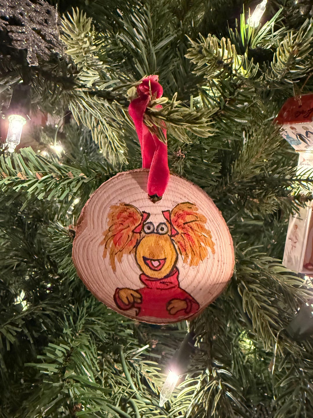 Fraggle Rock Red Fraggle Painted Wood Christmas Ornament - Etsy