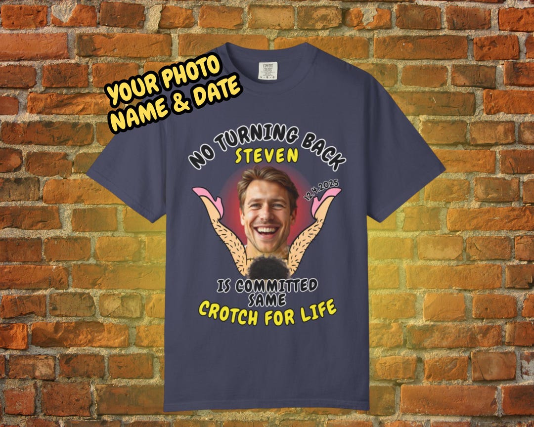 Inappropriate Groom Party Shirt Custom Photo, Name & Date Wedding Tee ...