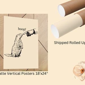 Groundhog Poster Boop the Groundhog Gift 1 of 3 Woodchuck Posters ...