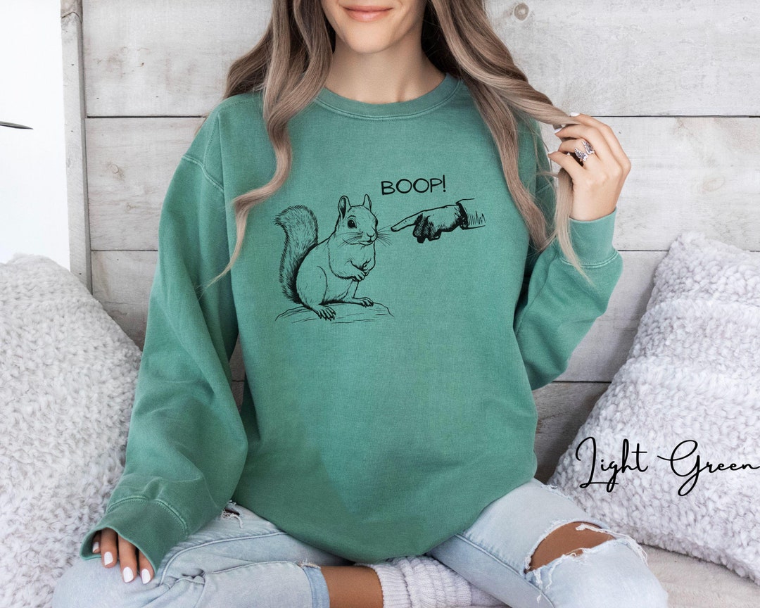 Squirrel Comfort Color Sweater Cute Squirrel Sweater Boop the Squirrel ...