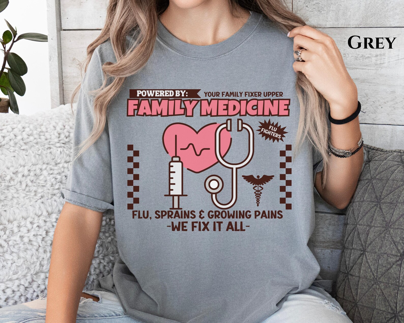 Family Medicine Comfort Color Shirt Retro Family Physician Shirt Doctor ...