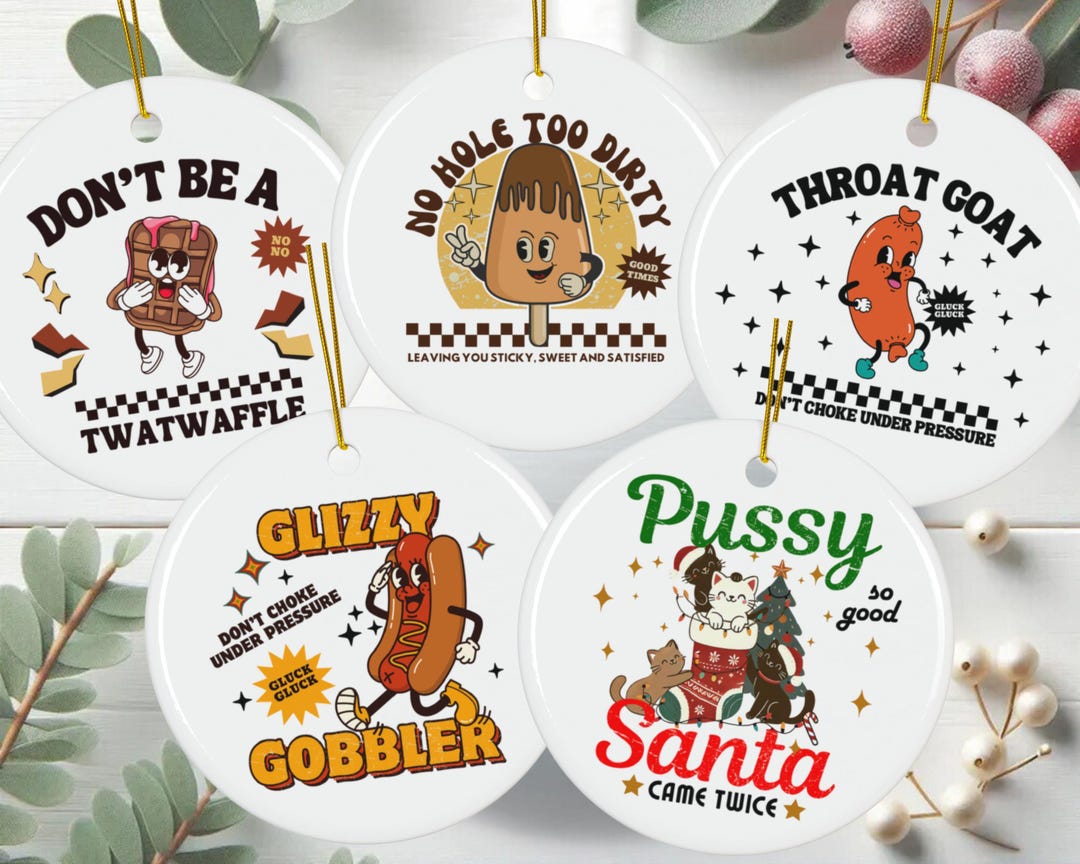 Ornament Exchange Embarrassing Inappropriate Gag Gift No Filter Ceramic ...