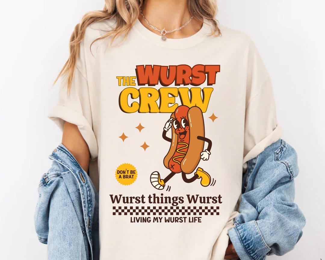 Wurst Crew Comfort Color Shirt Funny German 90s Retro Wurst Shirt Gag ...