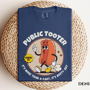 Public Tooter Comfort Color Shirt Inappropriate 90s Retro Fart Tshirt ...