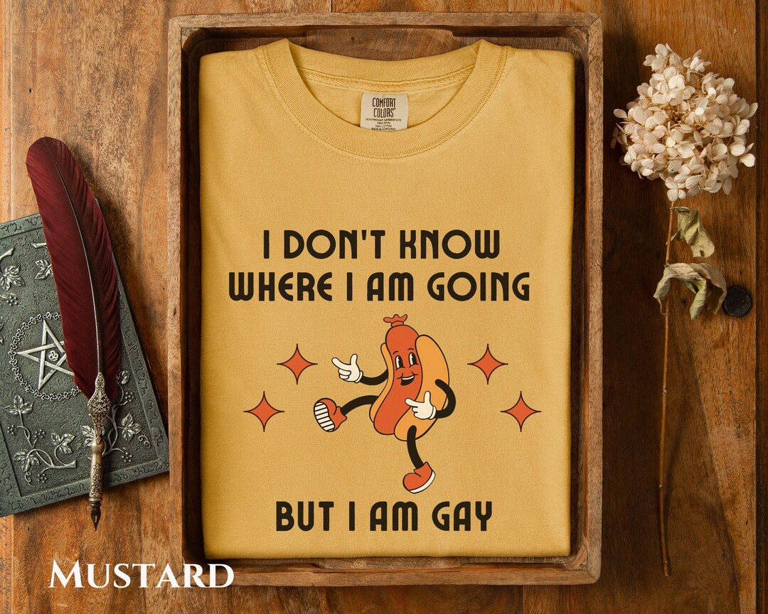 Gay Comfort Color Shirt Glizzy Pride Retro Shirt Unhinged Queer LGBTQ ...