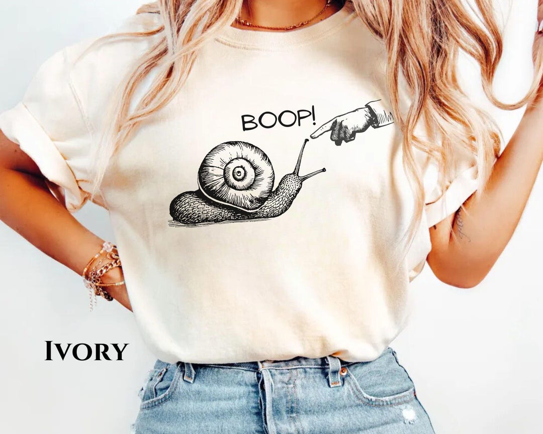 Funny Snail Comfort Color Shirt Boop the Snail Shirt Lazy Shirt Funny ...