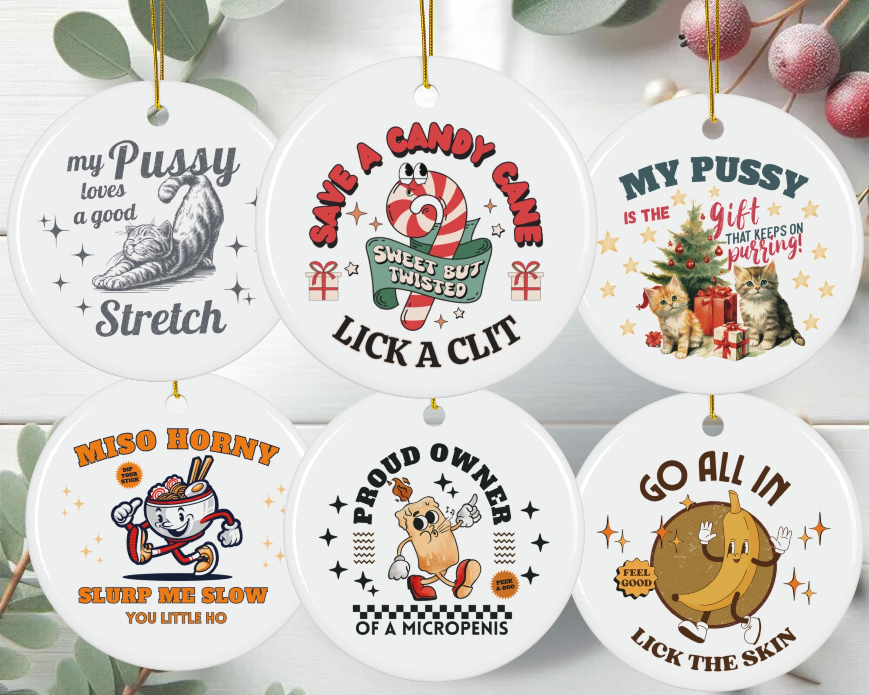 Embarrassing Ceramic Ornament Inappropriate Gag Gift Raunchy Ornaments ...