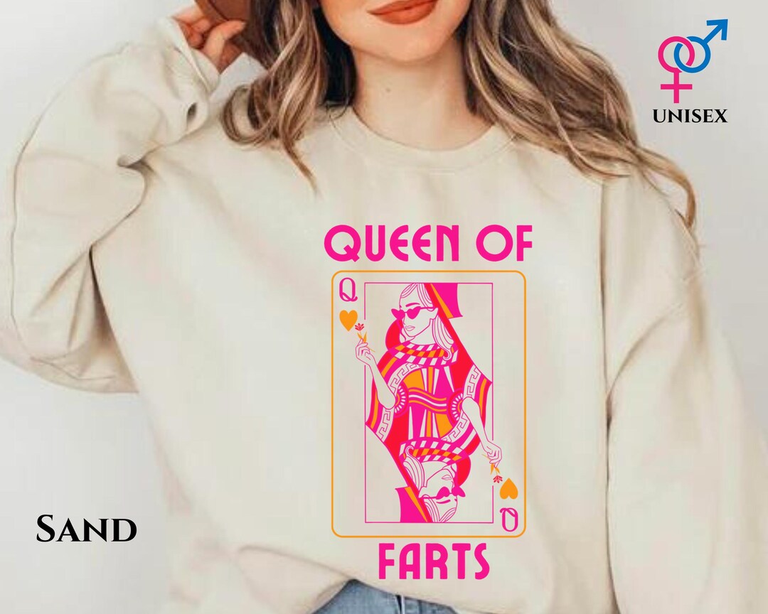 Queen of Farts Sweater Funny Joke Sweater Exchange Inappropriate ...