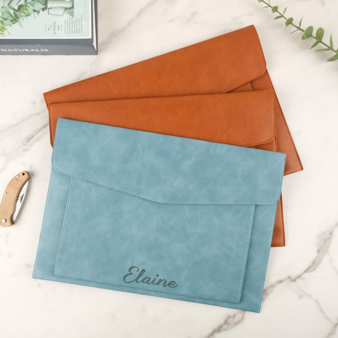 Personalized A4 Leather Folder, Travel Folder, Logo Folder Organizer ...