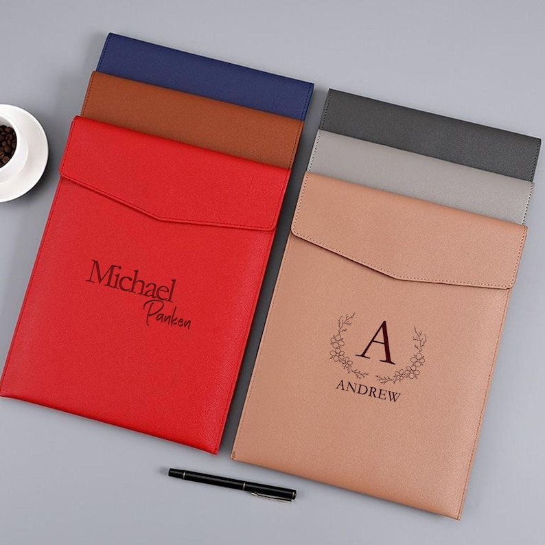 Personalized Leather Document Holder, Custom Document Holder With Name, Custom Document Holder ...