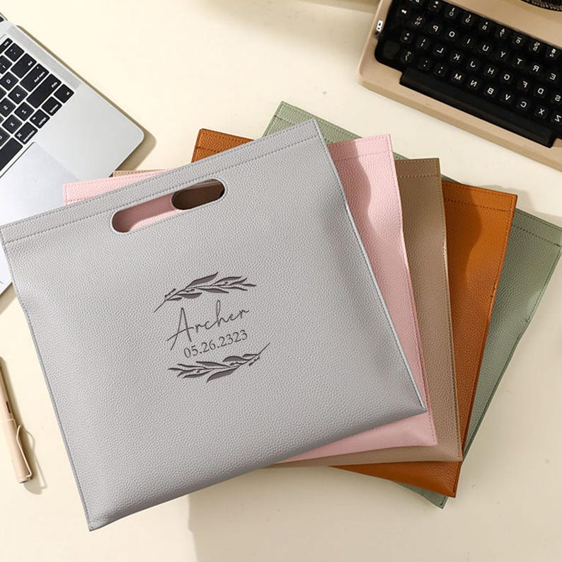 Personalized Leather Document Holders, Leather Document Organizers ...
