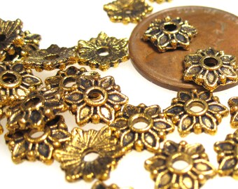 Gold Bead Caps - Etsy