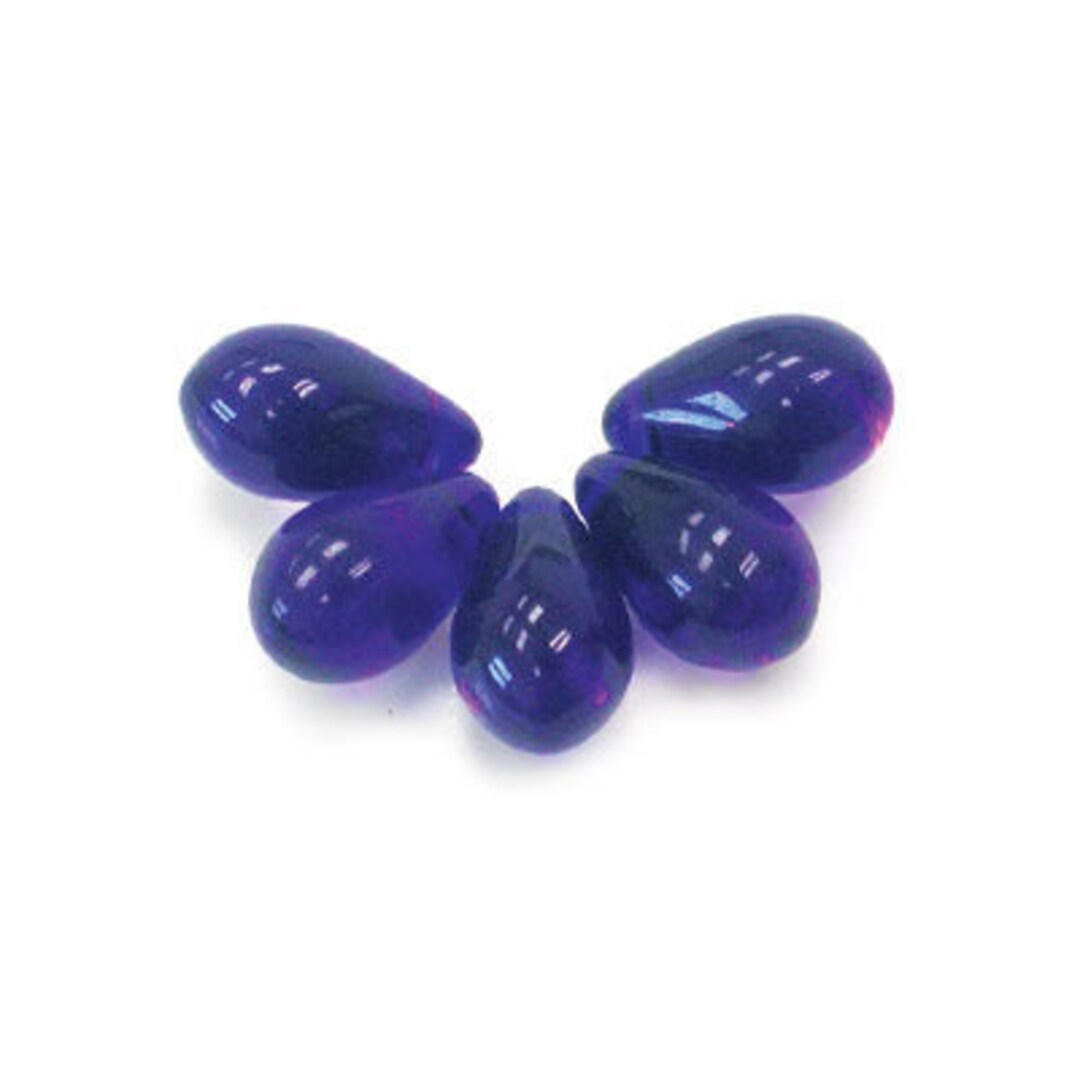 25 Pcs Cobalt Blue Tear Drops Czech Glass 4x6mm 3009/46 TD0016 - Etsy