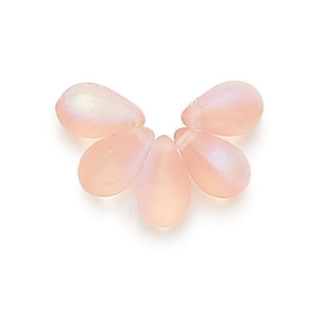 25 Frosted Pink Ab Glass Tear Drops 4x6mm F7011AB1/46 TD0048 - Etsy