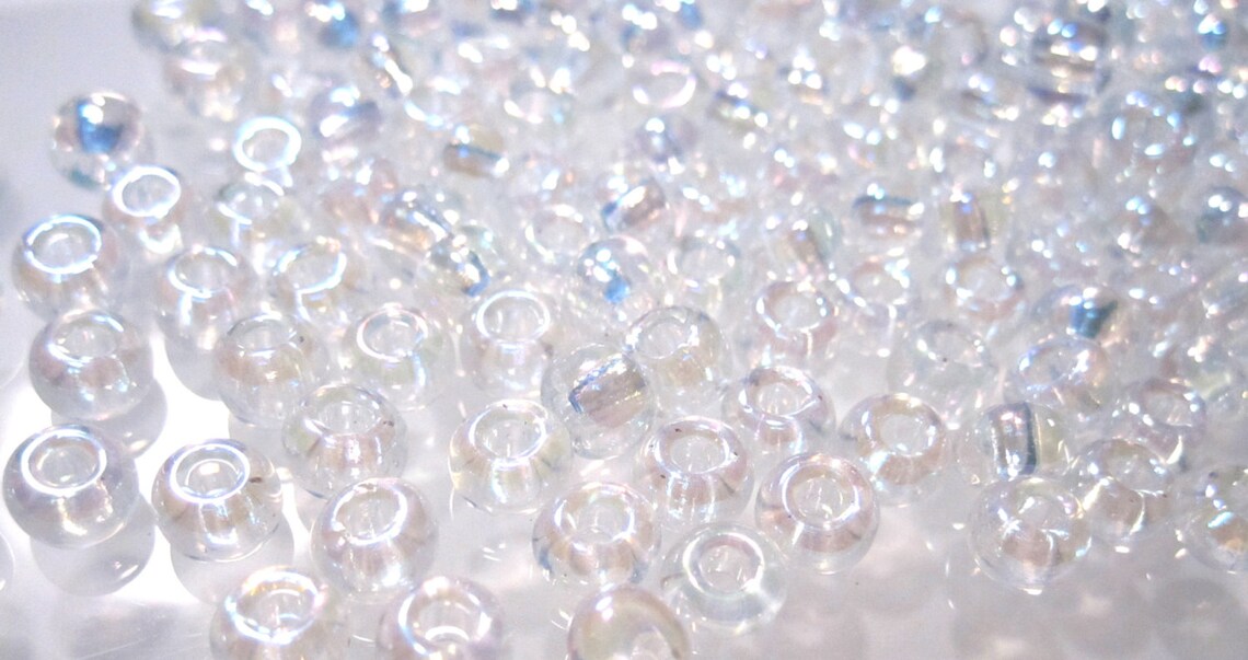 Miyuki Glass Beads 100 Clear AB 4x5mm Glass Miyuki Rondelle | Etsy