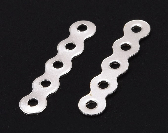 3-strand Ornate Rectangle Spacer Bars, Antiqued Silver, 6 - Etsy