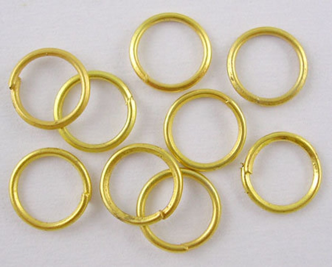 100 Pcs Gold Plated 8mm Jump Rings, 8x.8mm (21 Ga.) I.D. 6.4mm FN9064 ...