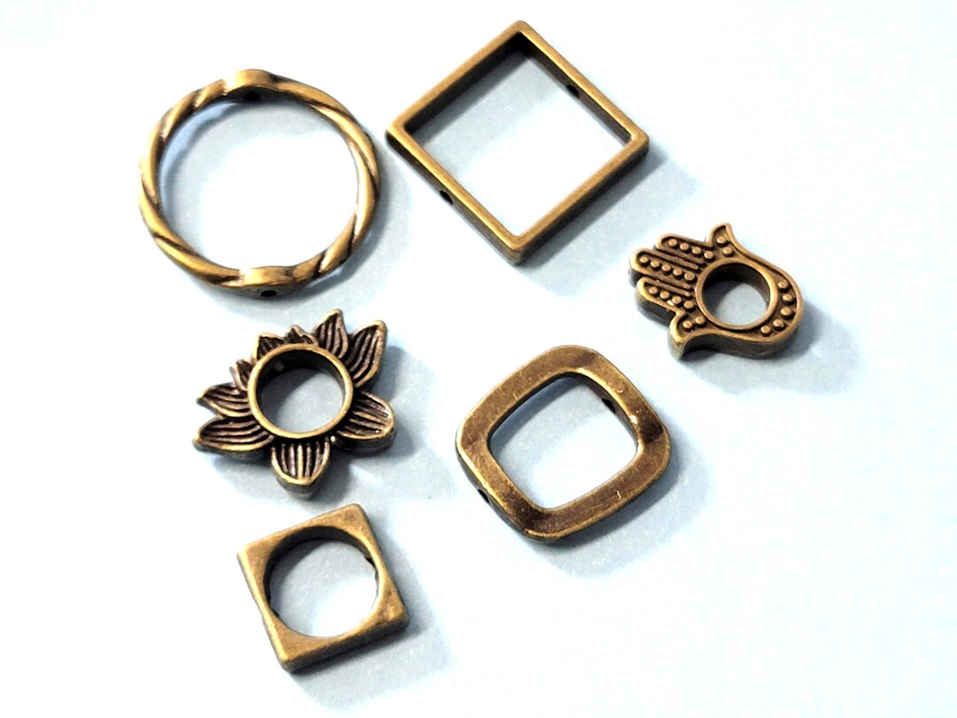 Bead Frames. Assorted Mixed Shapes of Antique Brass Bead Frames Approx ...