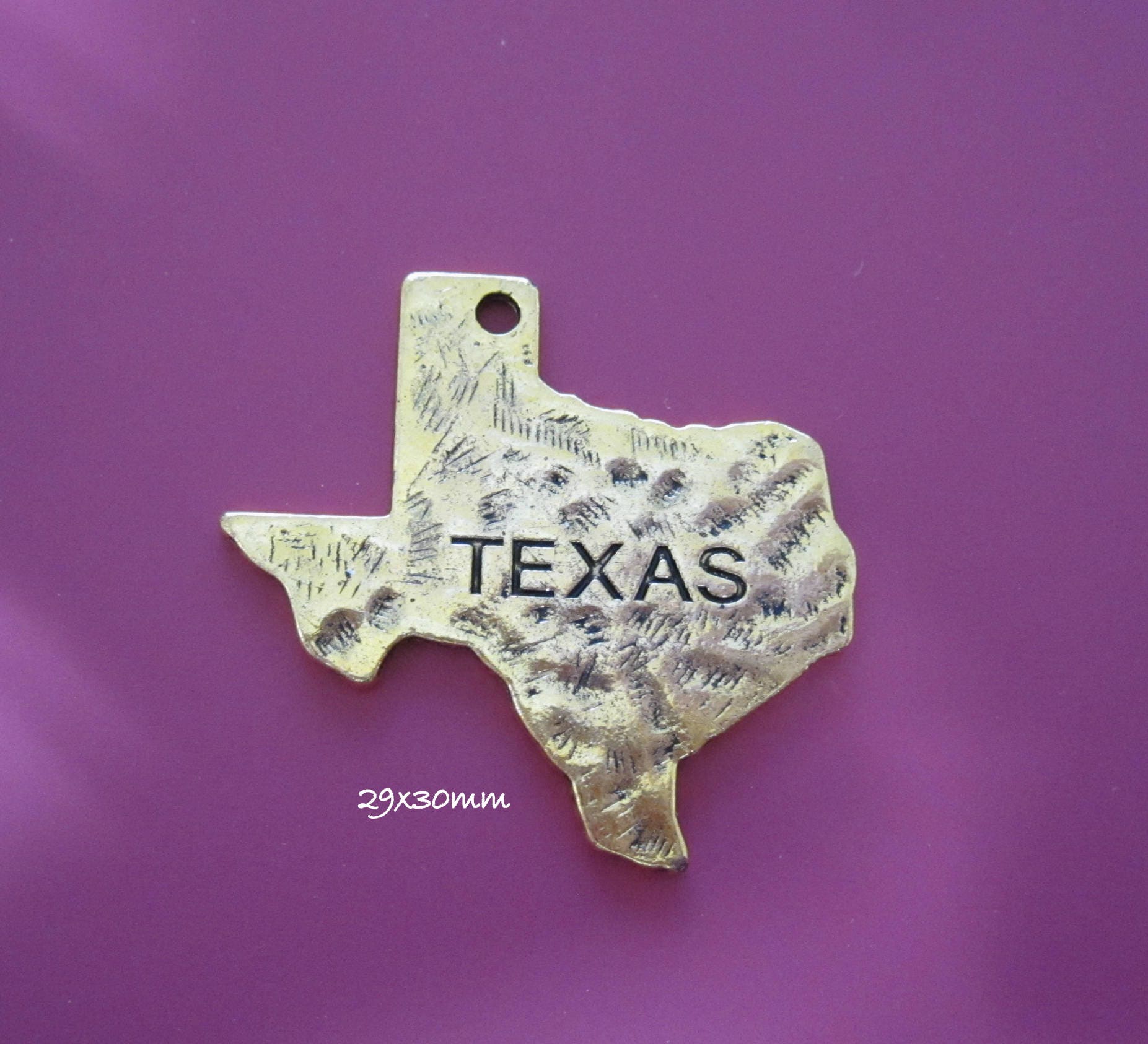 4 Gold Texas Charms State of Texas Charms C1168 | Etsy