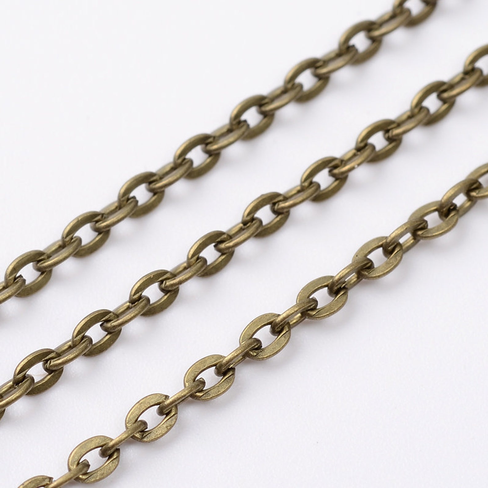 10ft of Antique Brass Iron Cross Chain CH22-001 - Etsy