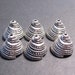 6 Silver Bead Caps Kumihimo End Caps BC1118 - Etsy