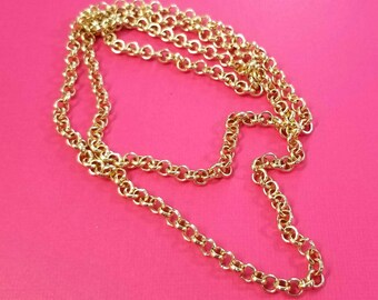 Gold Chain Loop Necklace - Etsy