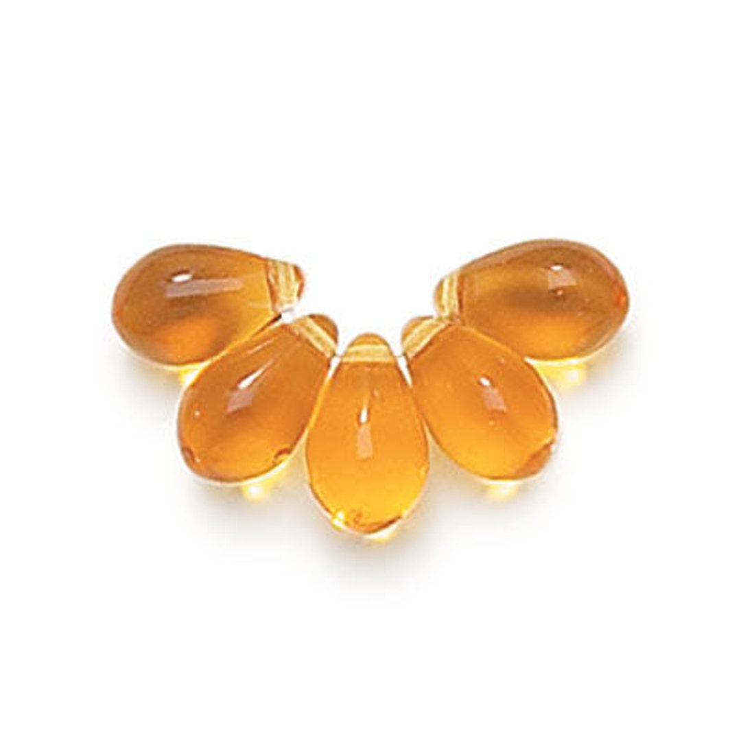 25 Yellow Topaz 6x9mm Czech Glass Tear Drops TD/69/1008 TD22-071 - Etsy