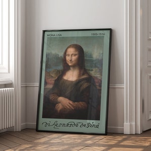 Leonardo Da Vinci - Mona Lisa Print, Renaissance Masterpiece, Classic ...