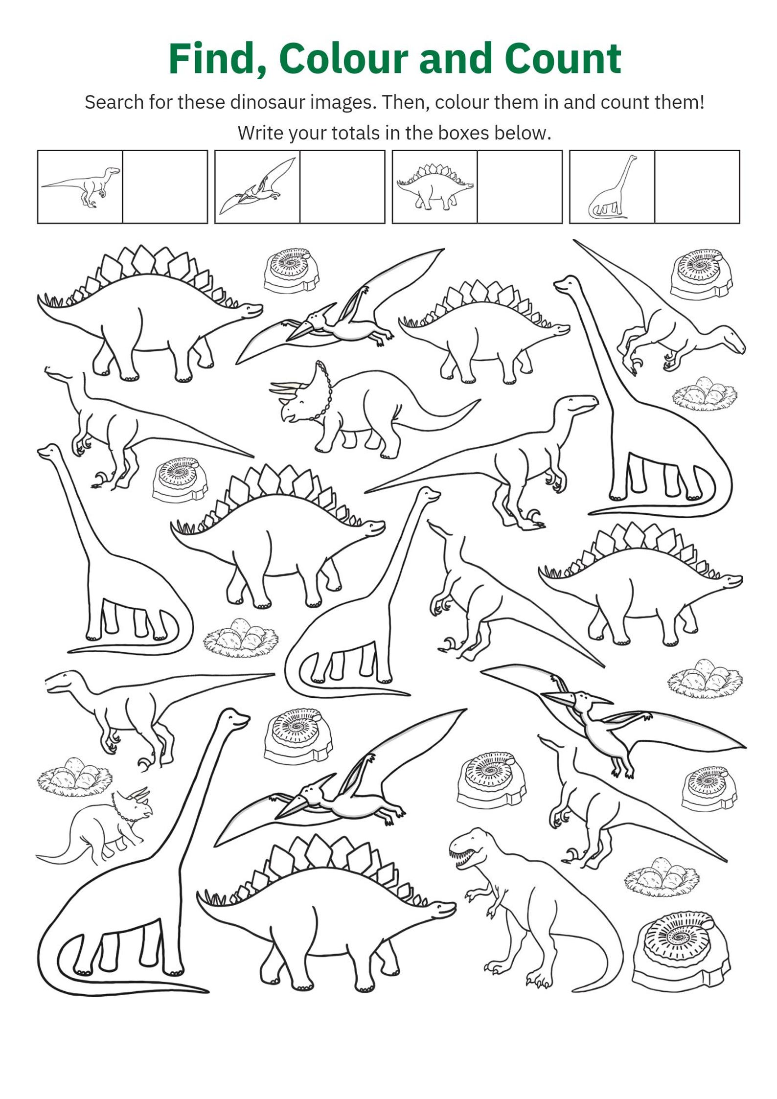 Learn Math With Dinosaurs School Activity for Kids - Etsy