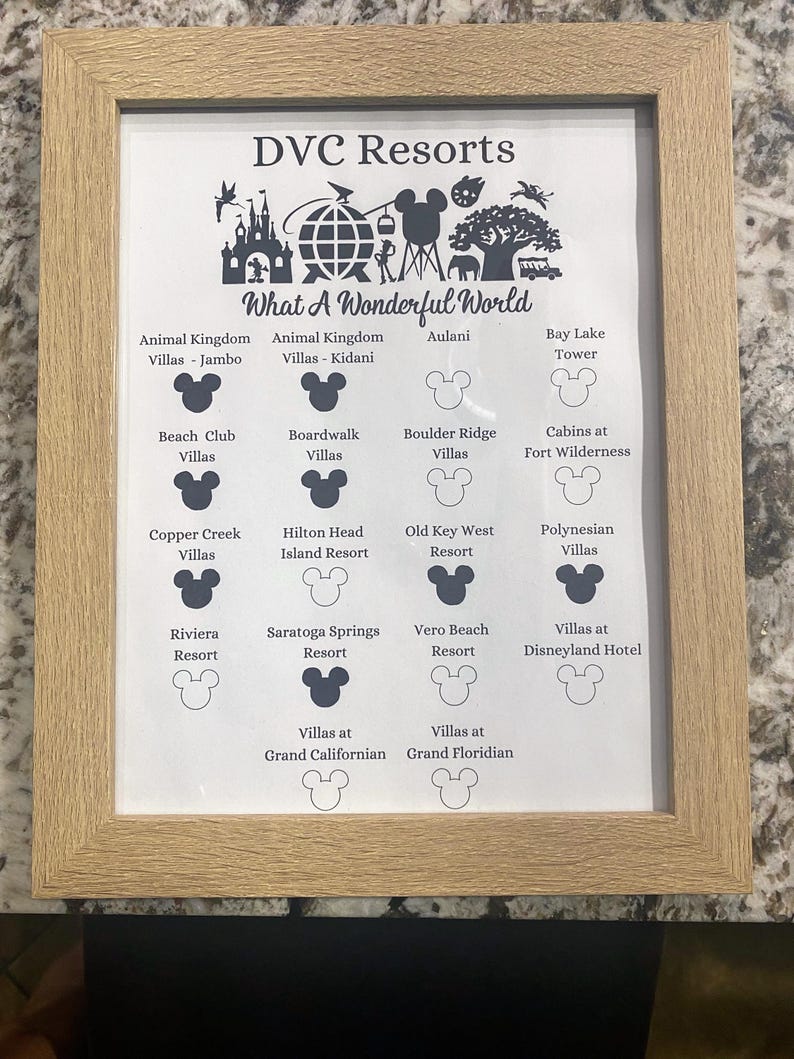 Disney DVC Resort Bucket List Printable | Color-in Mickey Head Tracker ...