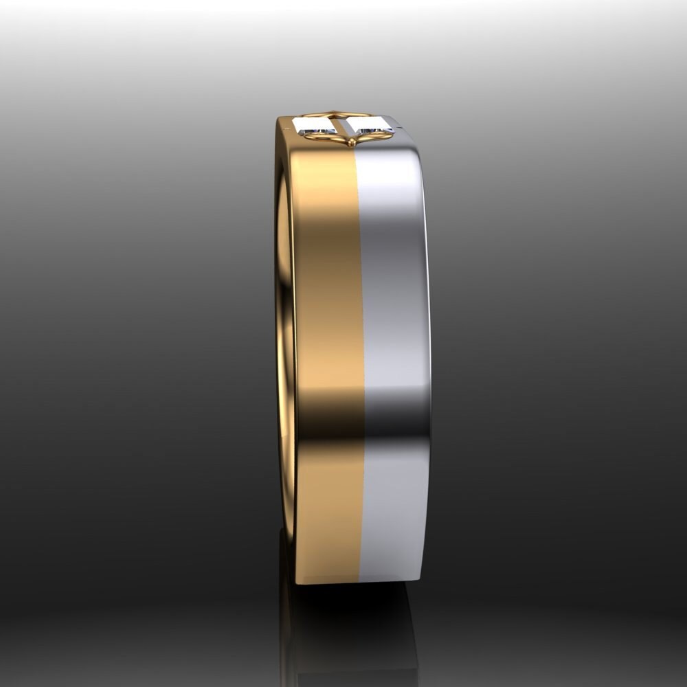 Same-sex Engagement Ring | Equality Design With Diamonds in Two-tone ...