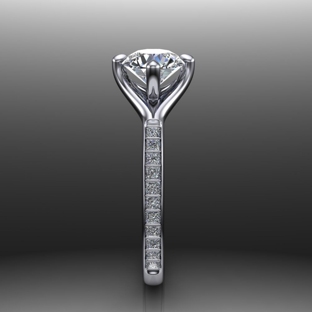 Engagement Ring with 1-Carat Flawless Diamond | Etsy