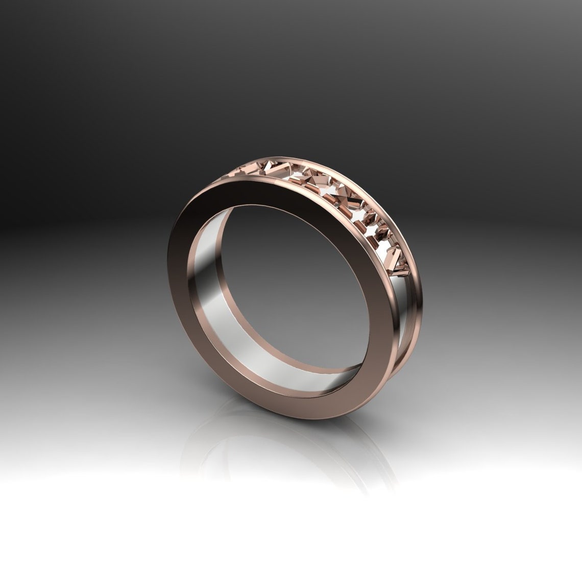 Roman Numeral Ring With LOVE Cipher Unisex Gay Wedding or | Etsy