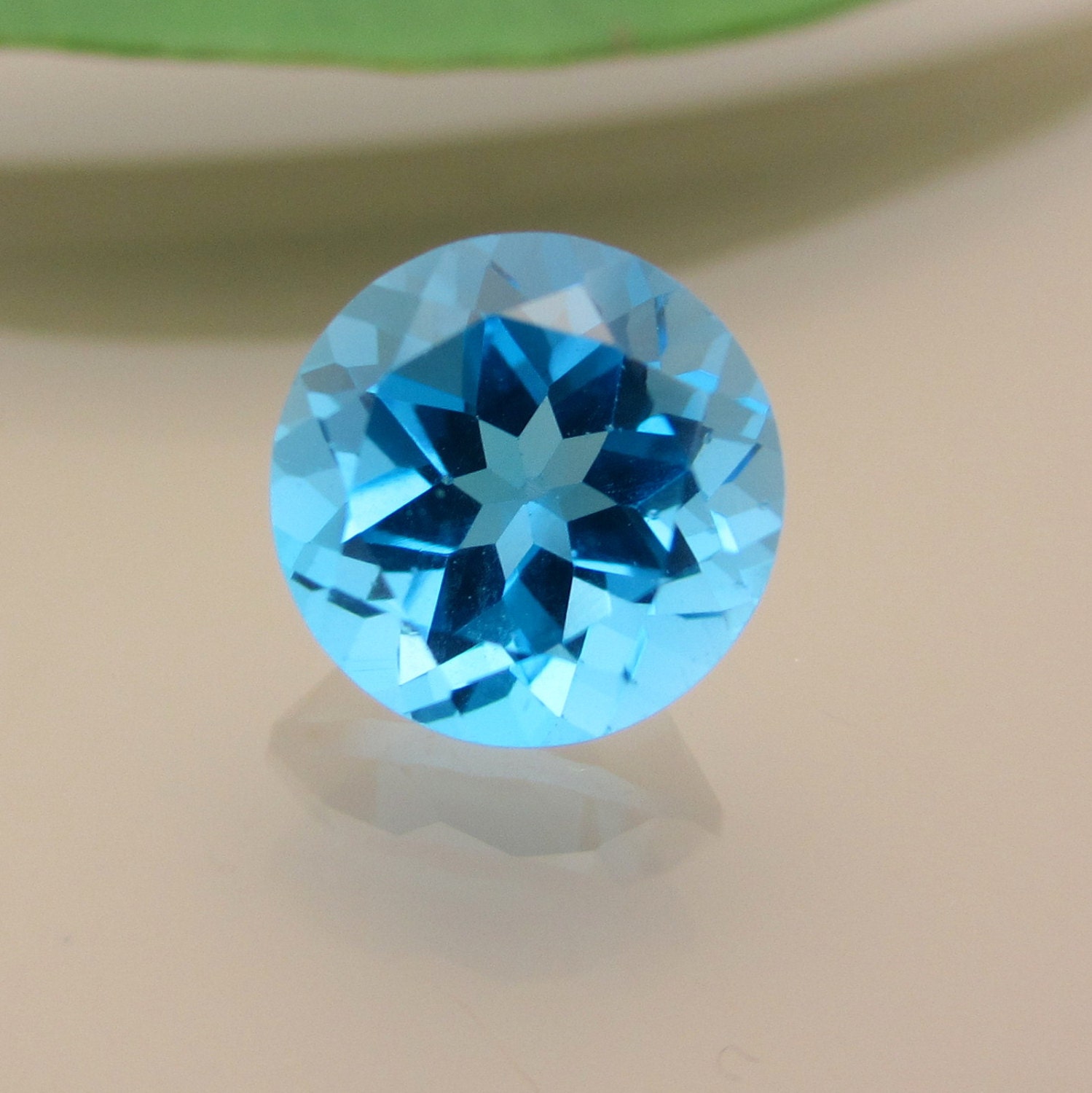 Swiss Blue Topaz and Ruby Statement Ring USA Custom Gold | Etsy