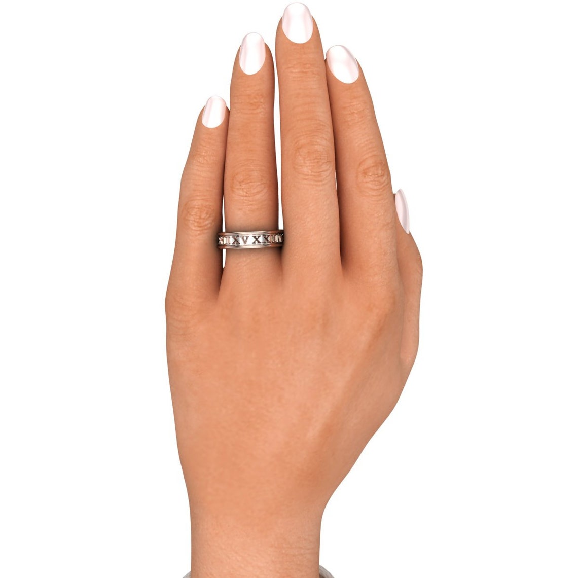 Roman Numeral Ring With LOVE Cipher Unisex Gay Wedding or - Etsy