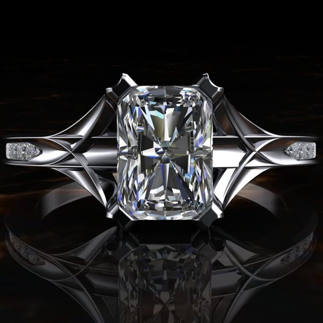 Lab Grown Diamond Engagement Ring in Platinum or 14k Gold | 1ct Radiant ...