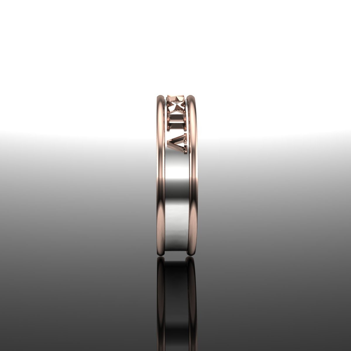 Roman Numeral Ring With LOVE Cipher Unisex Gay Wedding or | Etsy